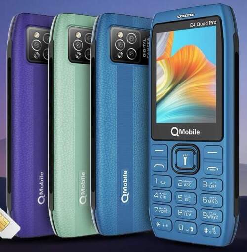 Q Mobile E4 Quad Pro 4 Sim Phone (Blue) - PakMobiZone - Buy Mobile ...